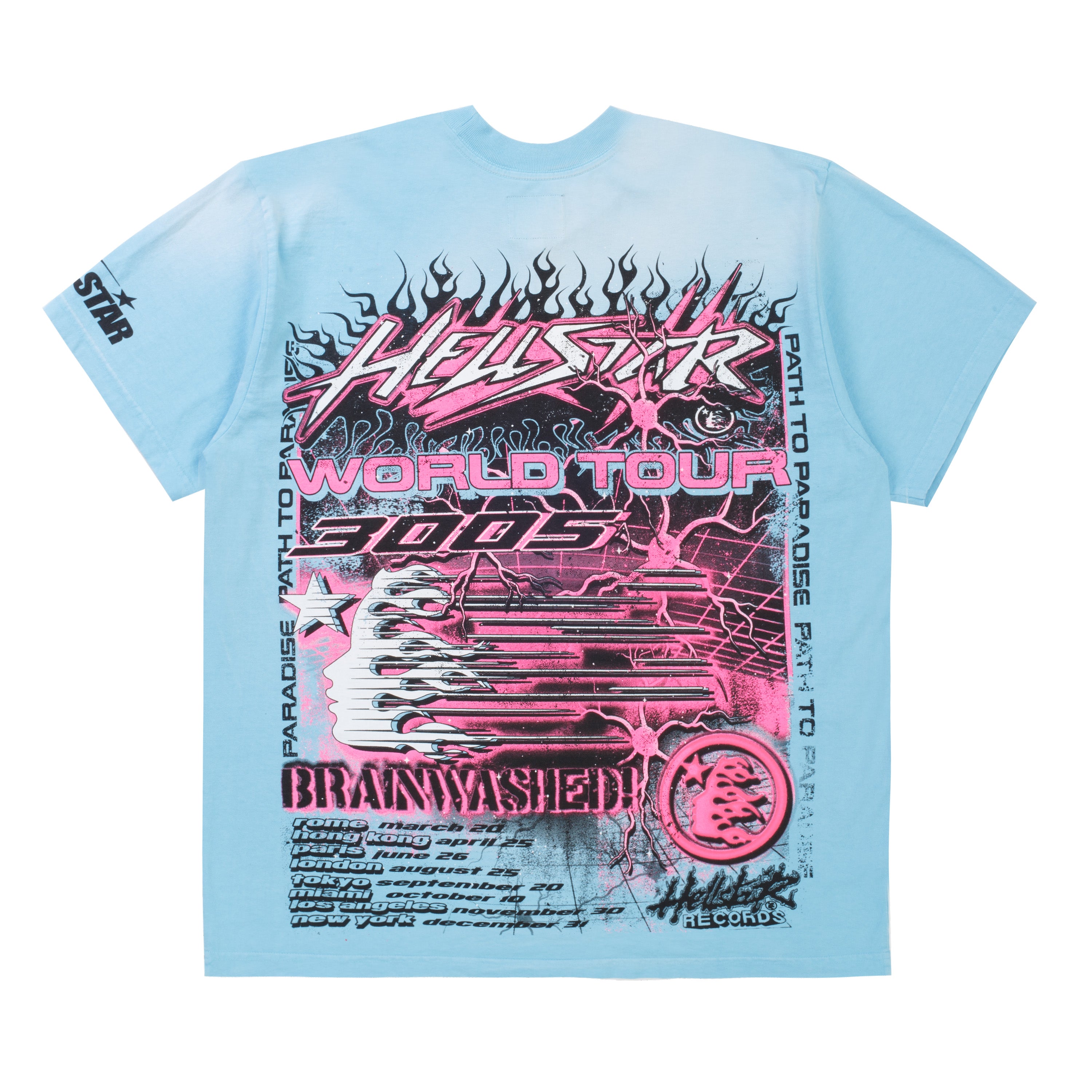 Hellstar Neuron Tour Tee Light Blue – PIECES