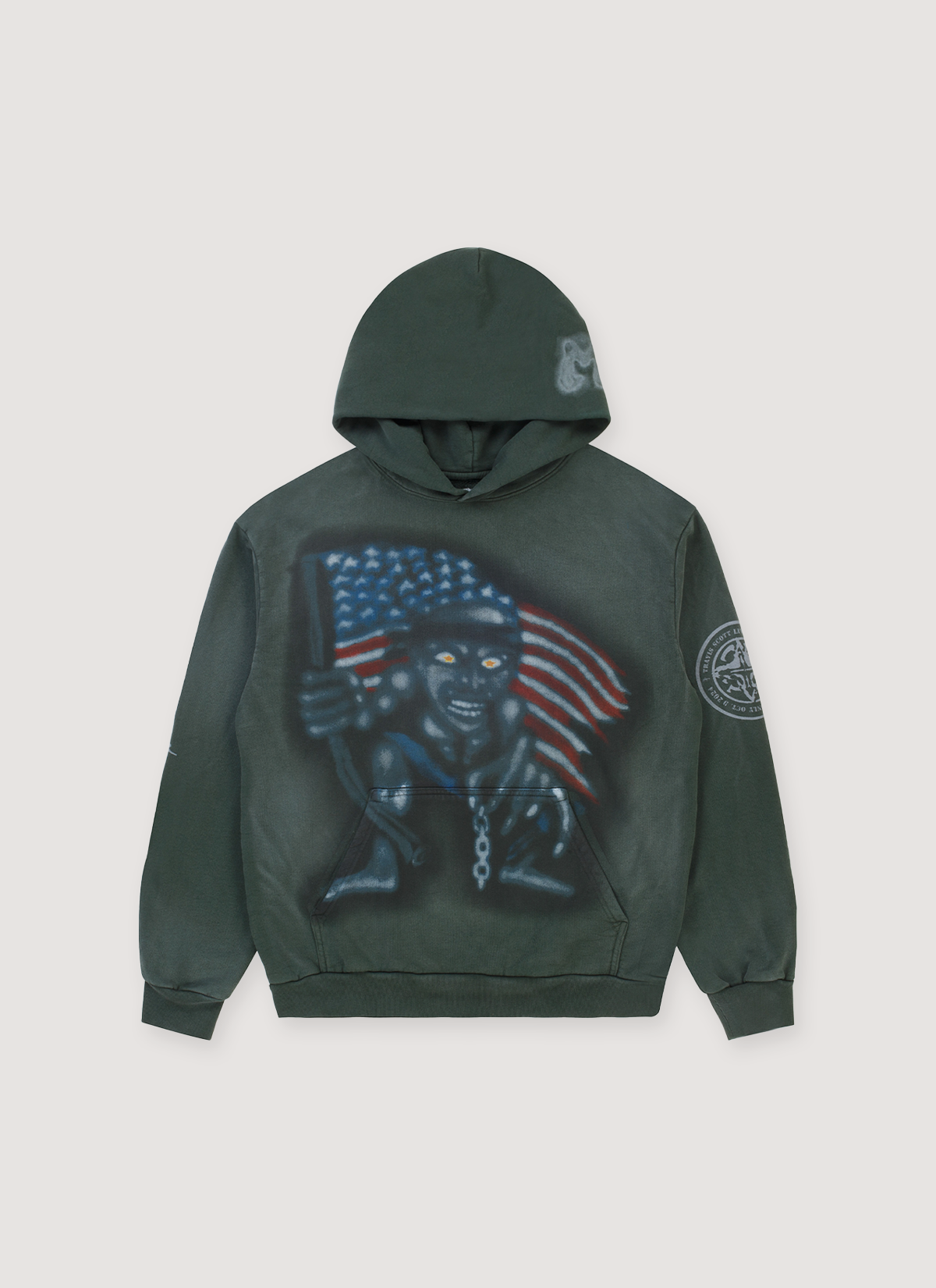 Travis Scott Metlife Flag Sweatshirt Green – PIECES