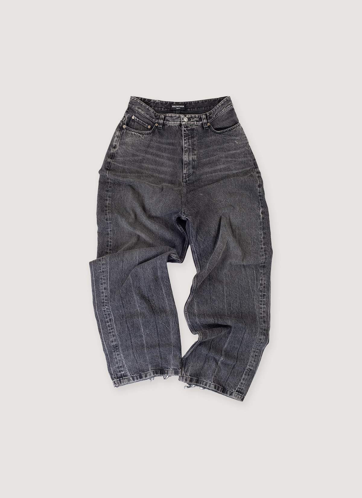 Balenciaga Japanese Pull Up Denim Extra Large Pants Black (Pre-Owned ...