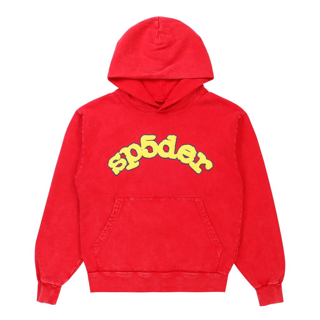 Sp5der Worldwide OG Logo Sweatshirt Red Yellow – PIECES