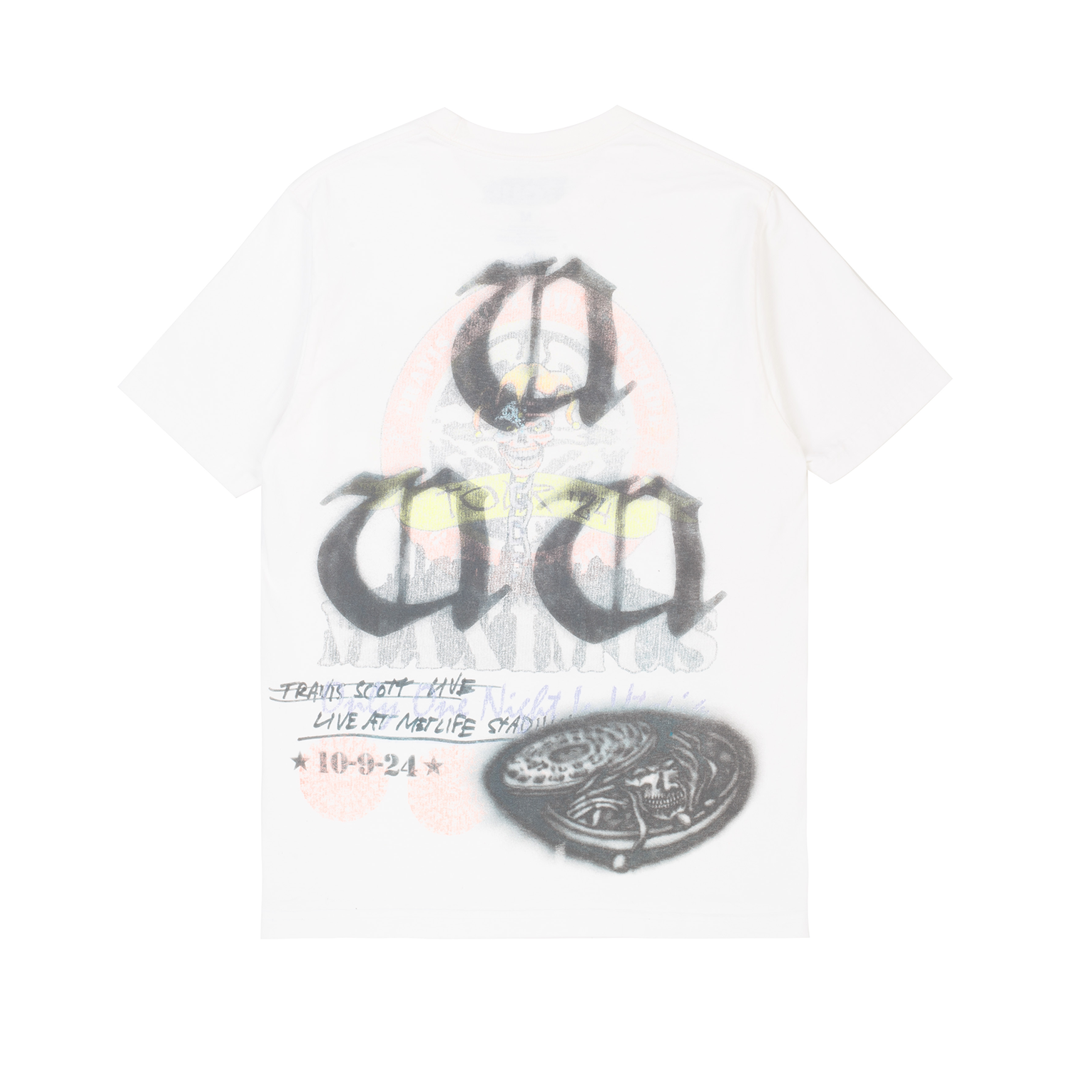 Travis Scott Utopia Live at Metlife Tee White – PIECES