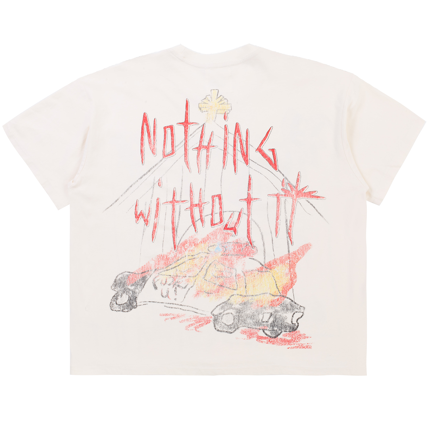 Vertabrae Riot Tee Vintage White – PIECES